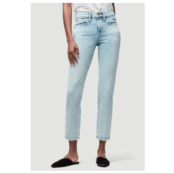 Frame Denim | Jeans | Frame Le Boy Light Wash Straight Relax Leg Crop ...
